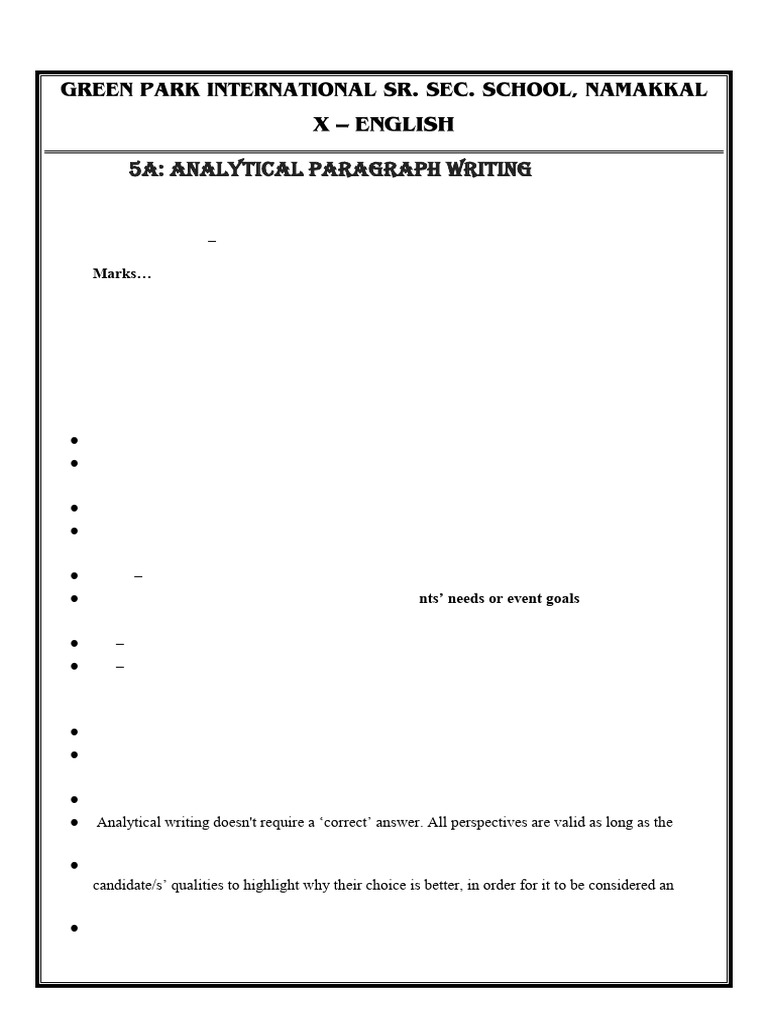 Analytical Paragraph Writing-2 | PDF | Mental Health | Psychological ...