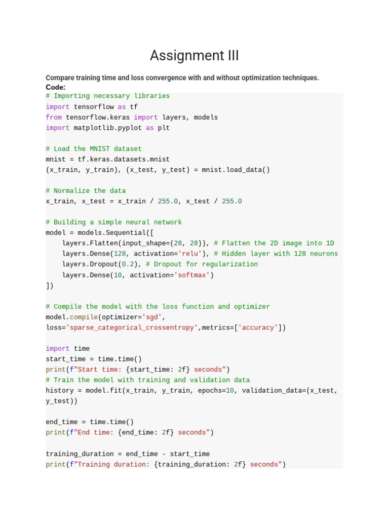 Dl Assignment Iii Pdf