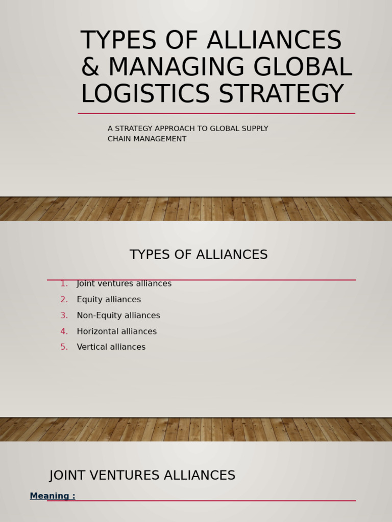 Types of Strategic Alliances Explained | PDF | Logistics | Partnership