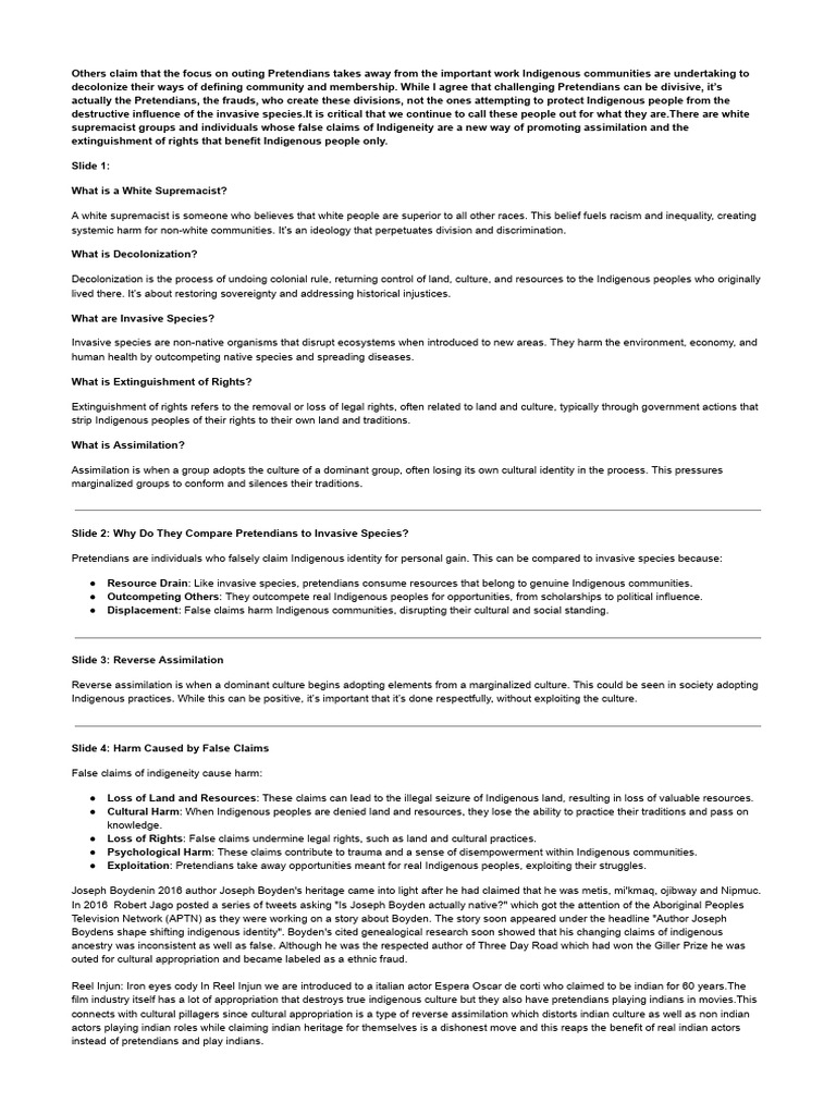 Script | PDF | Indigenous Peoples | Invasive Species