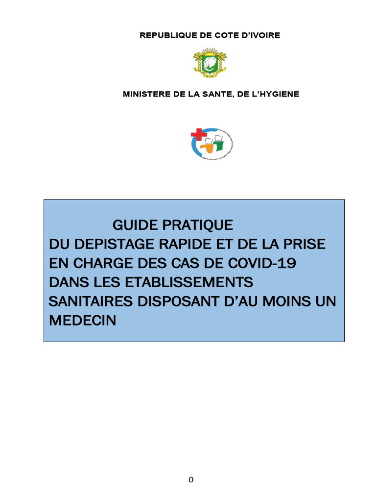 DMHP_2022_MANUEL DE FORMATION _ DEPISTAGE RAPIDE ET PEC DE LA COVID-19 ...