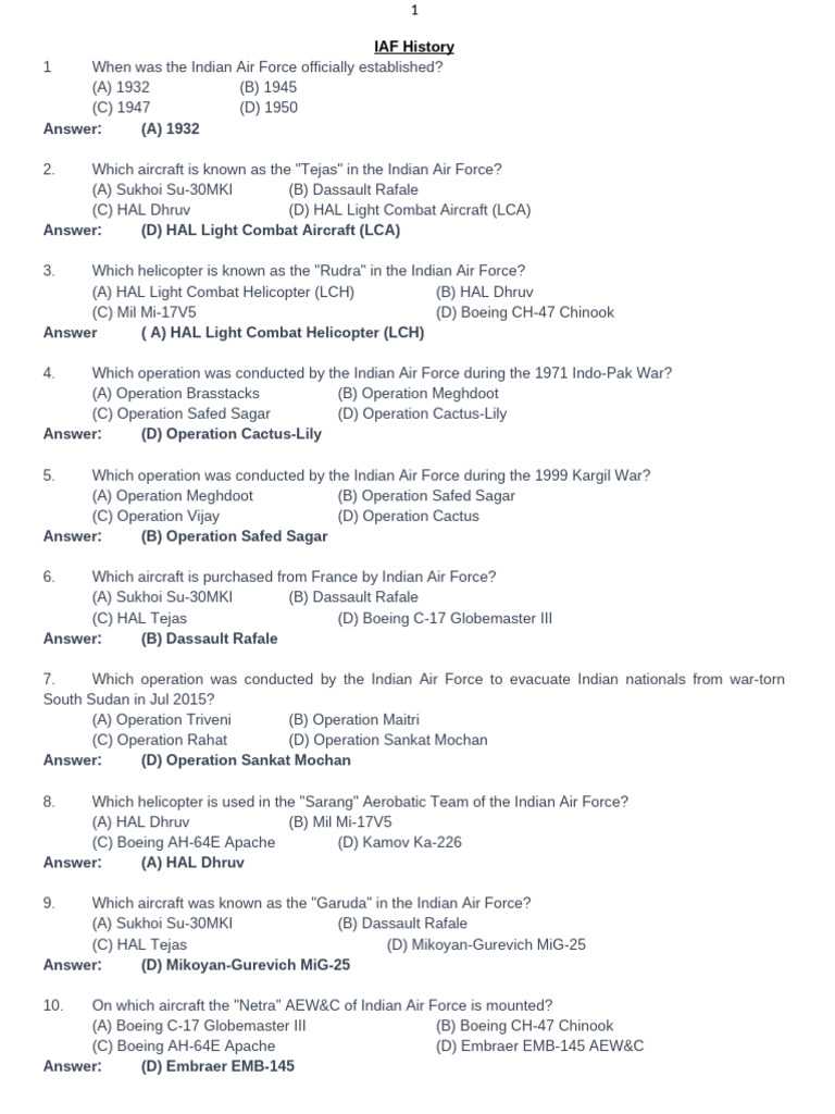 19 Wg - Topic Wise QB for Airwarriors | PDF | Vedas | Commander