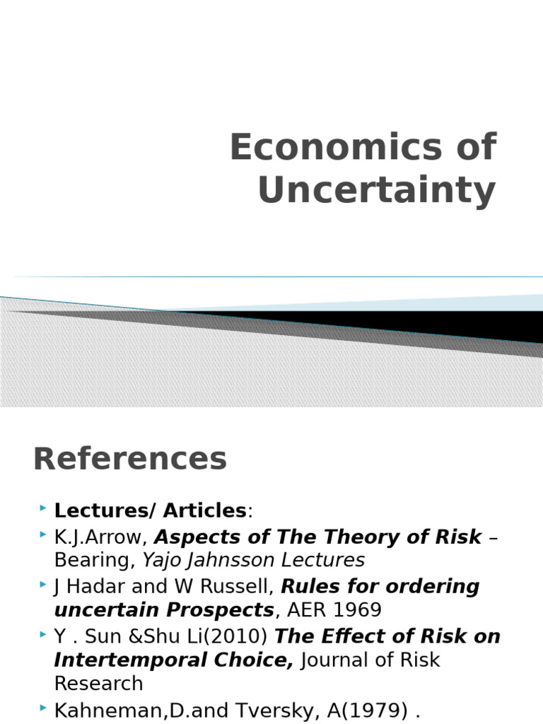 Understanding Risk and Uncertainty in Economics | PDF | Uncertainty | Risk