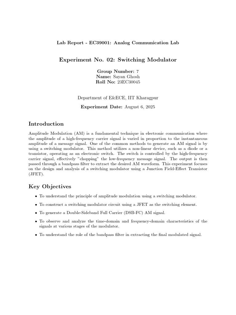 Analog Communication Assignment 2 | PDF | Frequency Modulation | Electronic Filter