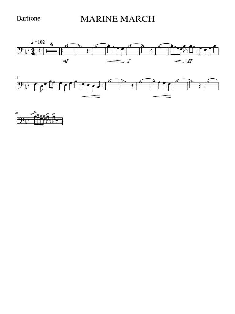 Marine March Baritone | PDF