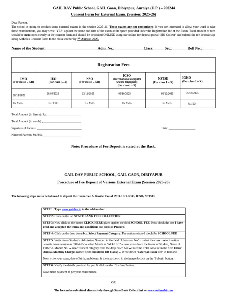 Sof Olympiad Consent Form 2025-26 | PDF