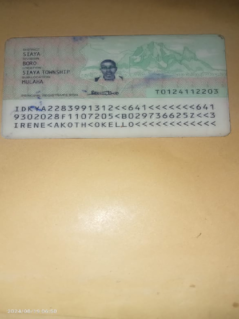 Irene Id Back | PDF