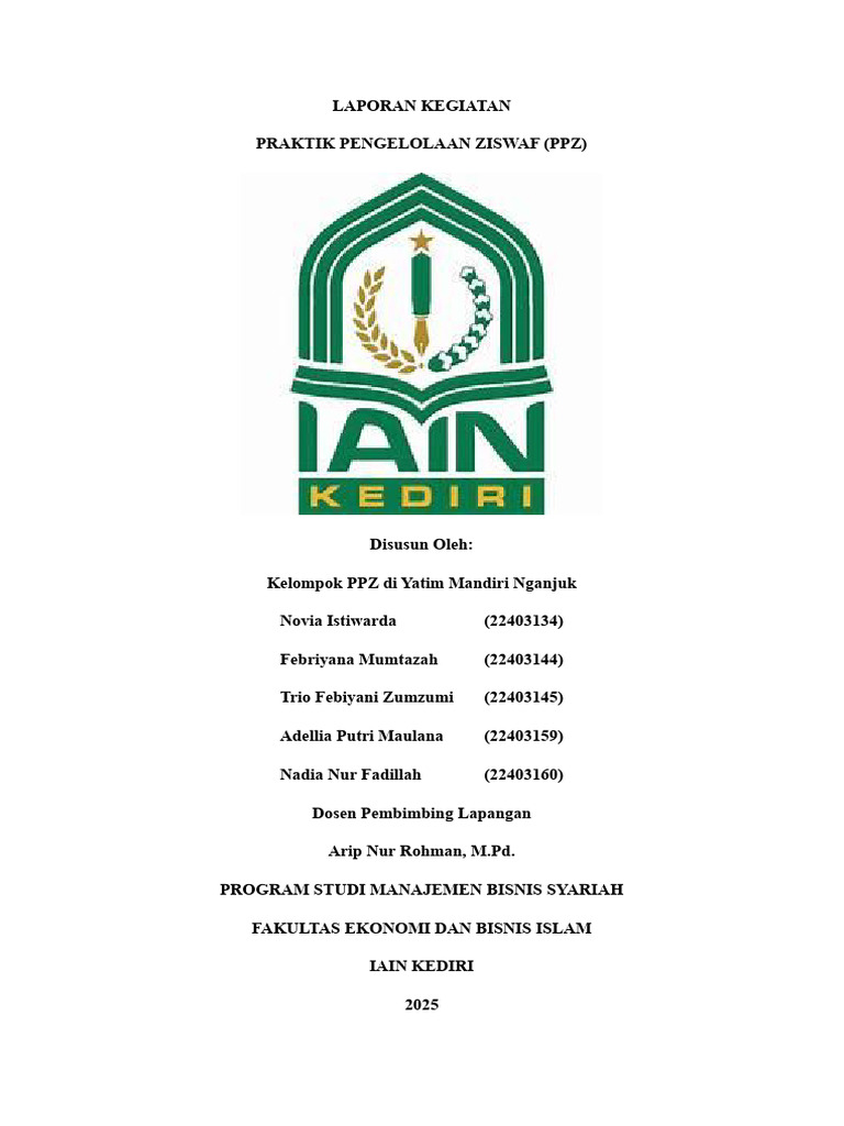 Laporan Praktik Pengelolaan Ziswaf 2025 | PDF