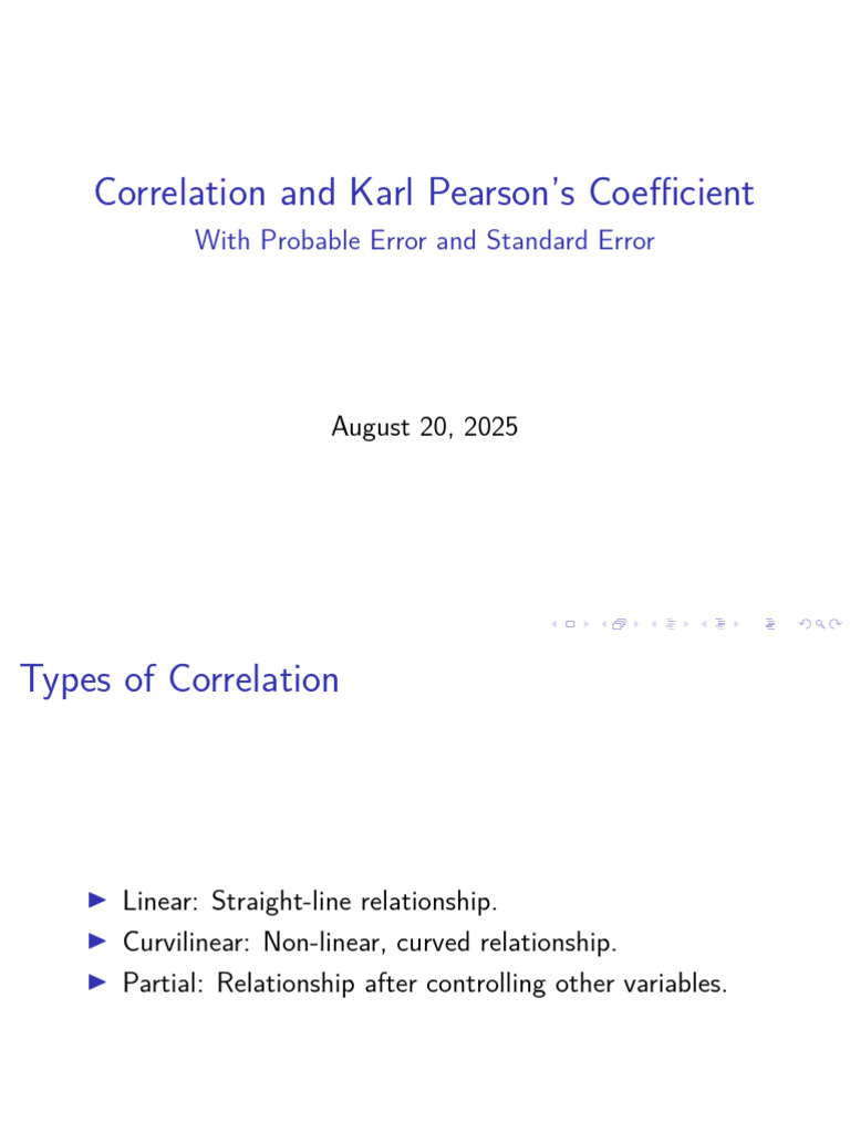 Understanding Karl Pearson’s Correlation | PDF