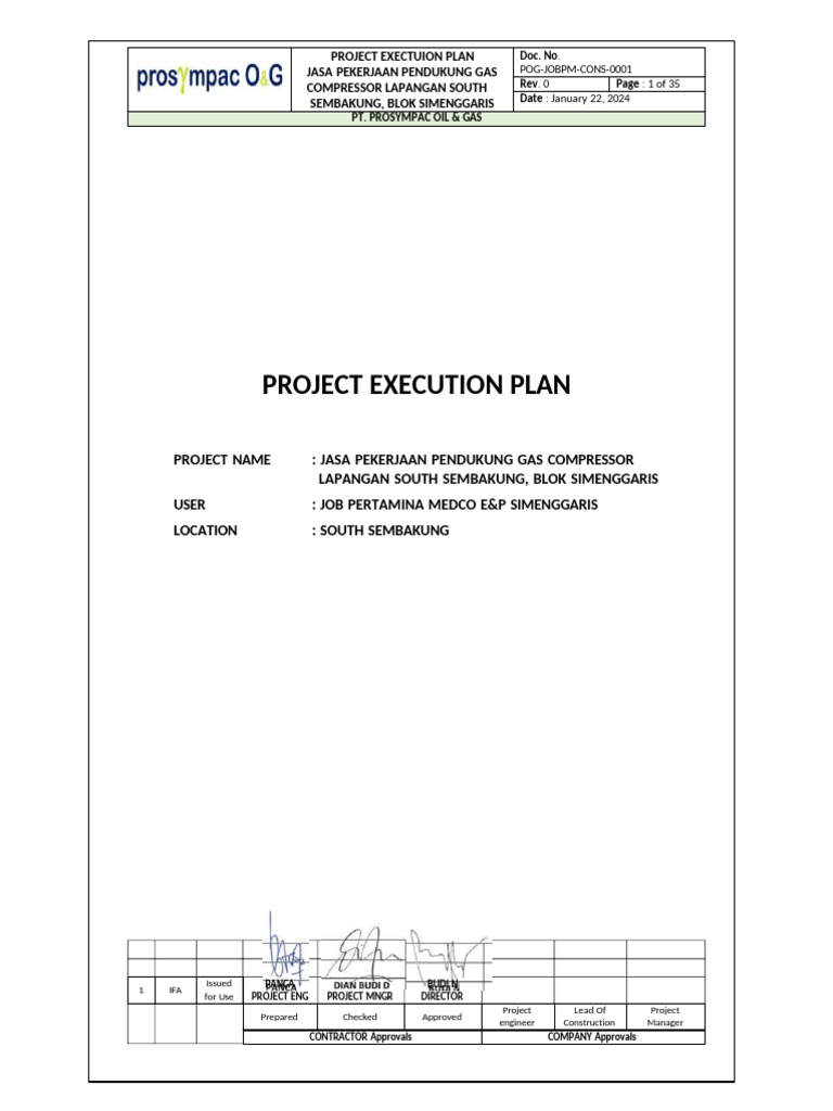 Project Execution Plan | PDF