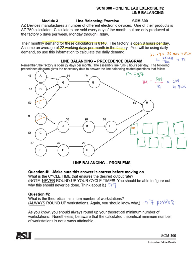 SCM Lab 2 - Line Balancing | PDF | Computing | Electronics