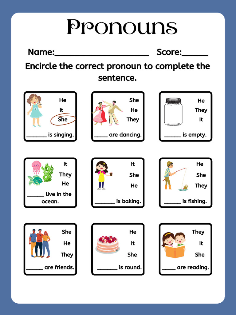 Pronoun Usage in Sentences | PDF
