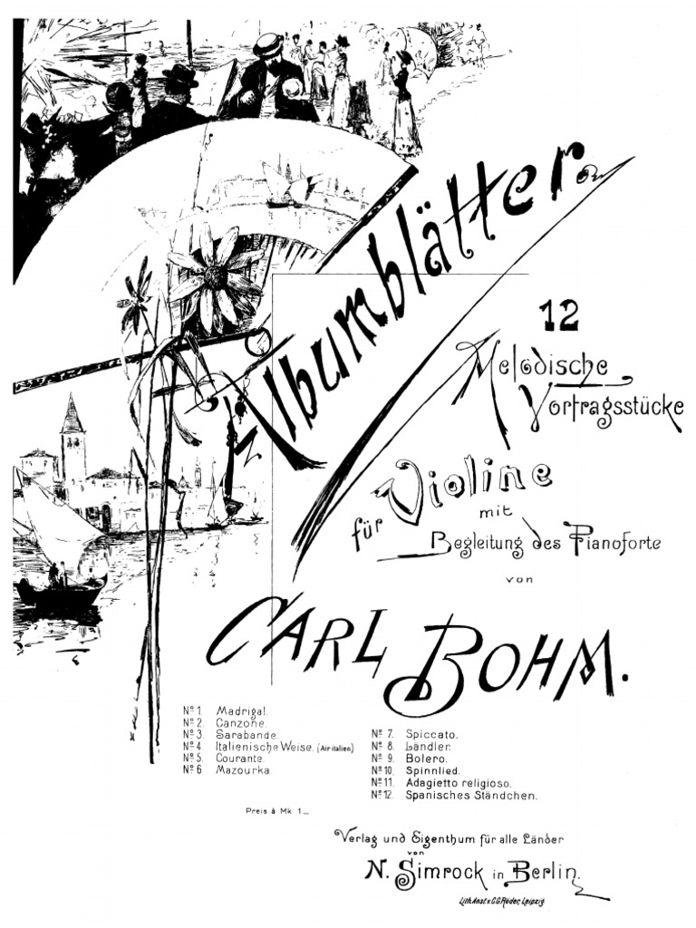 Carl Bohm Bolero No9 Violin | PDF