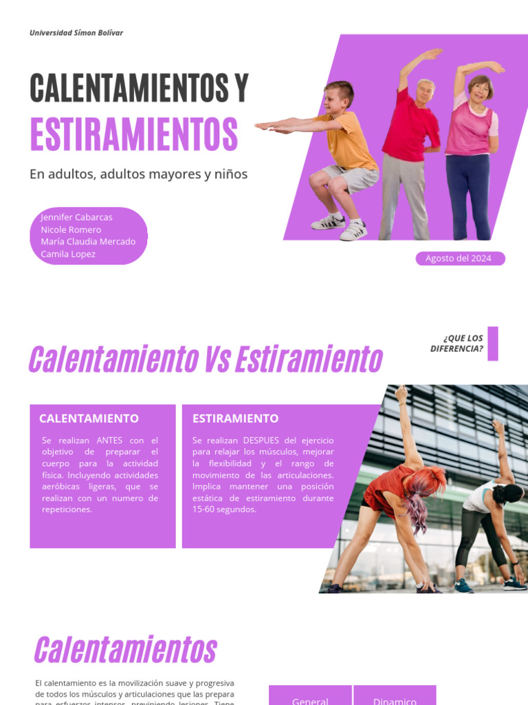 Calentamientos y Estiramientos | PDF | Aptitud física | Sistema ...