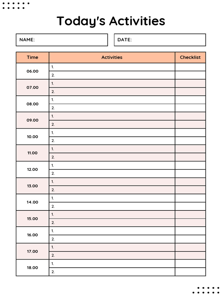 Daily Time Management Checklist | PDF