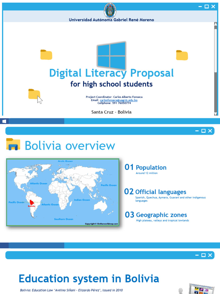 Digital Literacy Program Proposal for Students | PDF | Bolivia ...