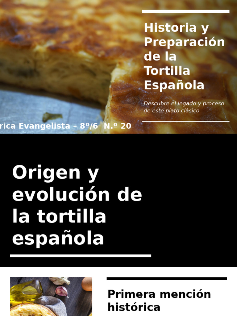 Historia y Preparación de la Tortilla Española | PDF | Cocinando ...