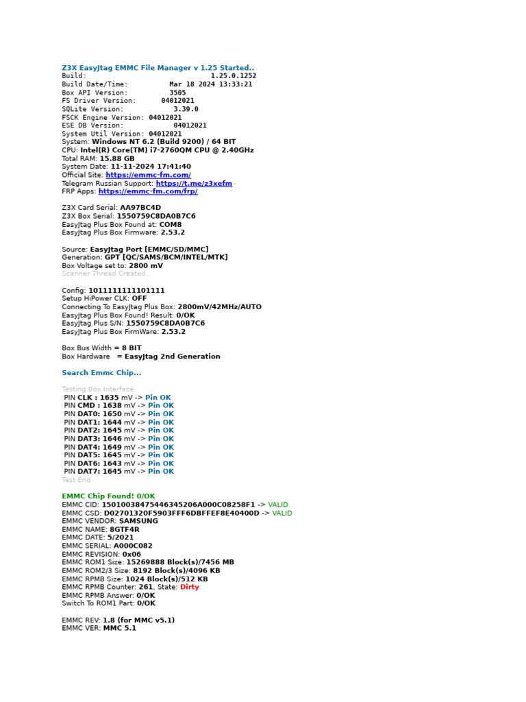 EmmcManager Log 20241111 174303 | PDF | Computer Data Storage | Office ...