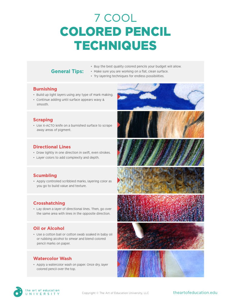 7 Cool Colored Pencil Techniques 1 | PDF