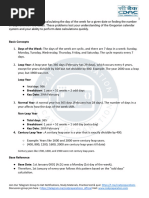 Calendar Reasoning Cheat Sheet | PDF