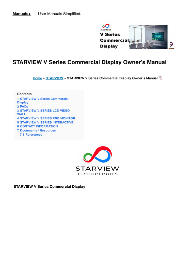 Starview V Series Display Manual | PDF | Computer Monitor | Display ...