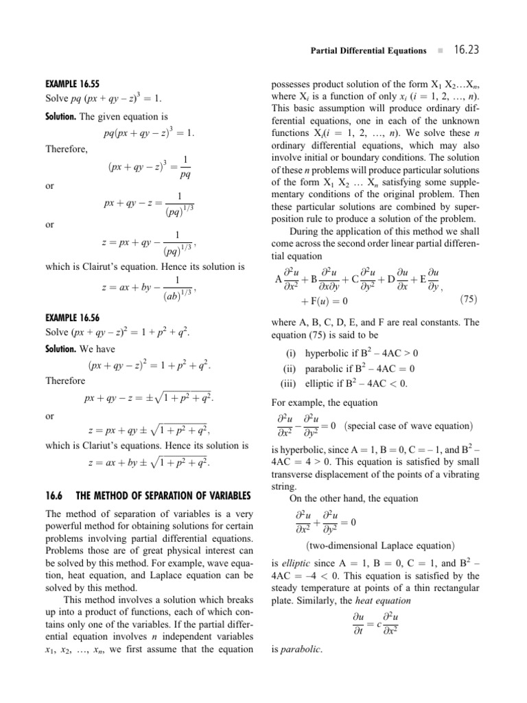 Solving Partial Differential Equations | PDF | Equations | Boundary ...