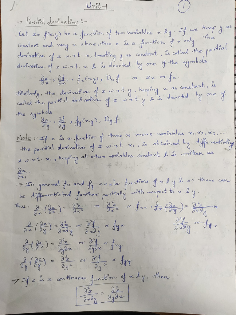 Partial Derivatives | PDF