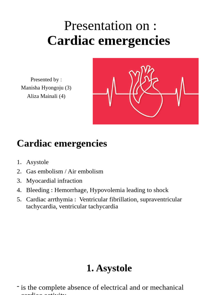 Cardiac Emergency | PDF | Cardiac Arrest | Myocardial Infarction