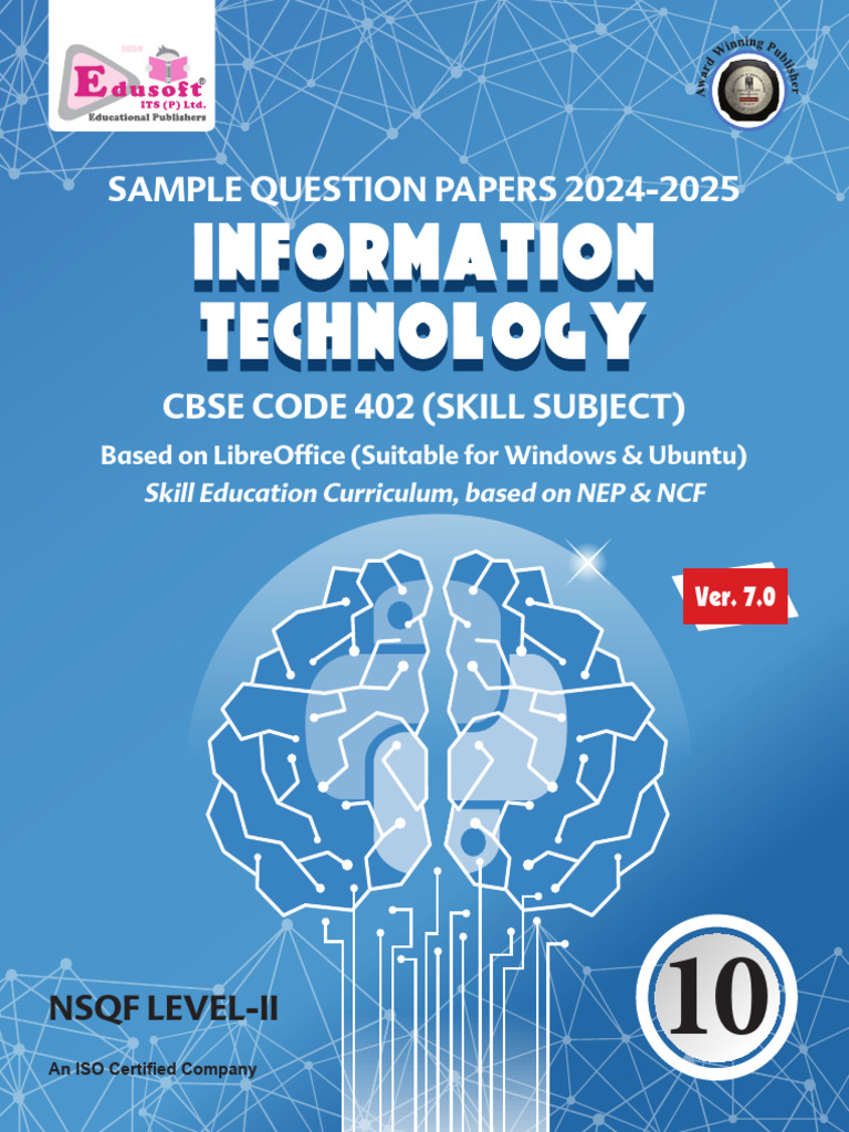 Class X - Sample Question Papers - Information Technology - Cbse Code 402 | PDF