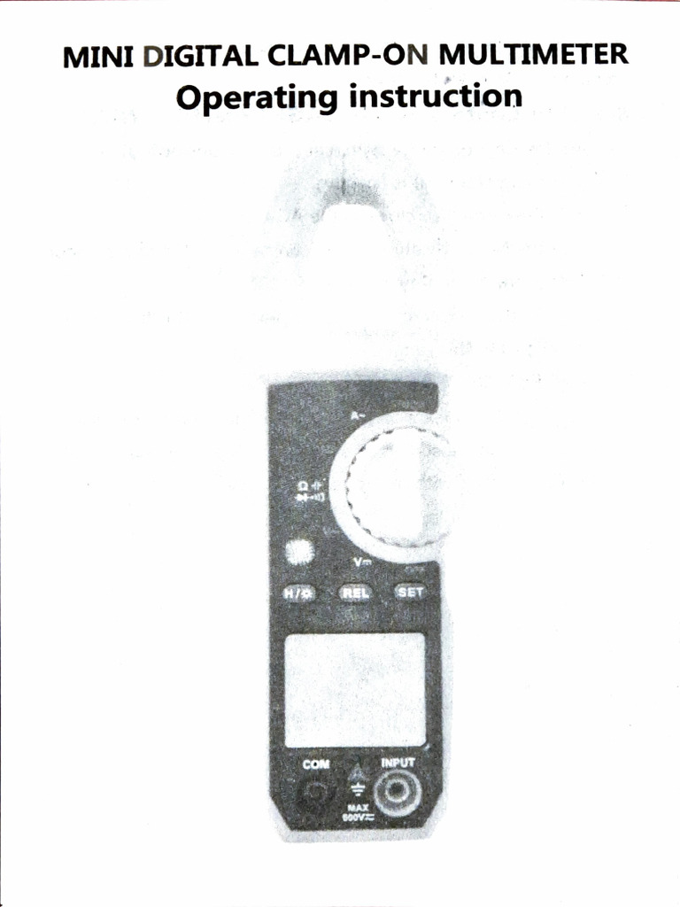 Mini Digital Clamp Multimeter Manual | PDF | Alternating Current ...