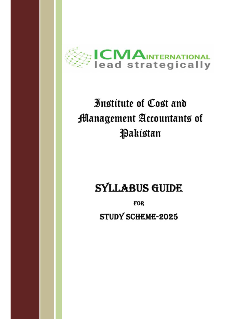 ICMA Pakistan Syllabus Guide 2025 | PDF | Artificial Intelligence ...