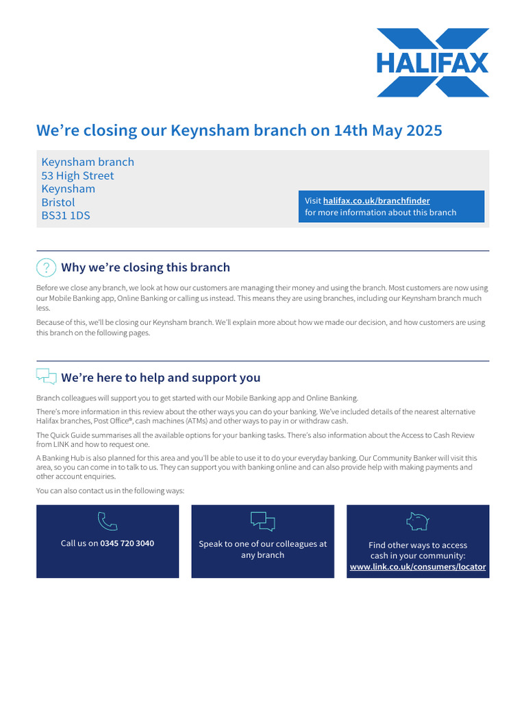 Halifax Keynsham Branch Part 1 | PDF | Debit Card | Cheque