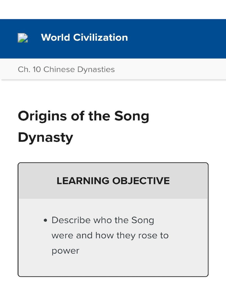 Song Dynasty (China) | PDF