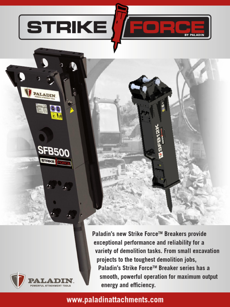 Especificaciones Martillos Hidráulicos PALADÍN Strike Force | PDF ...