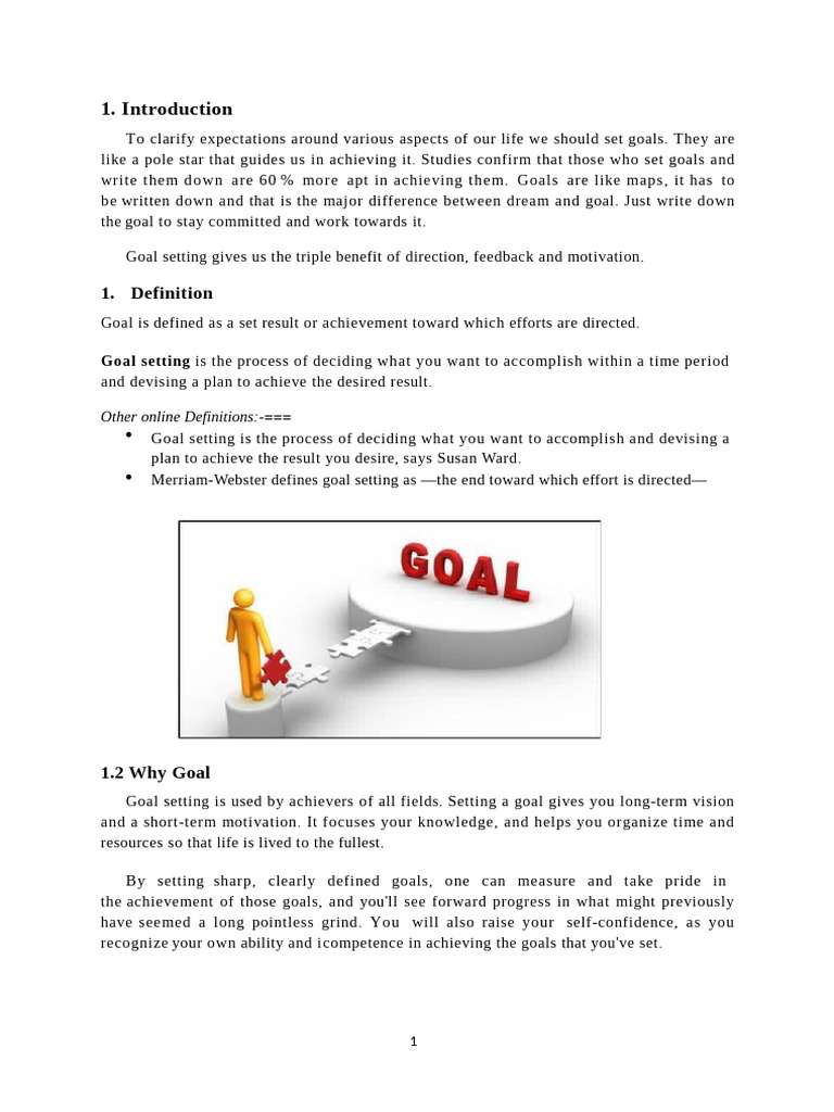 Goal Setting | PDF | Goal | Performance Indicator