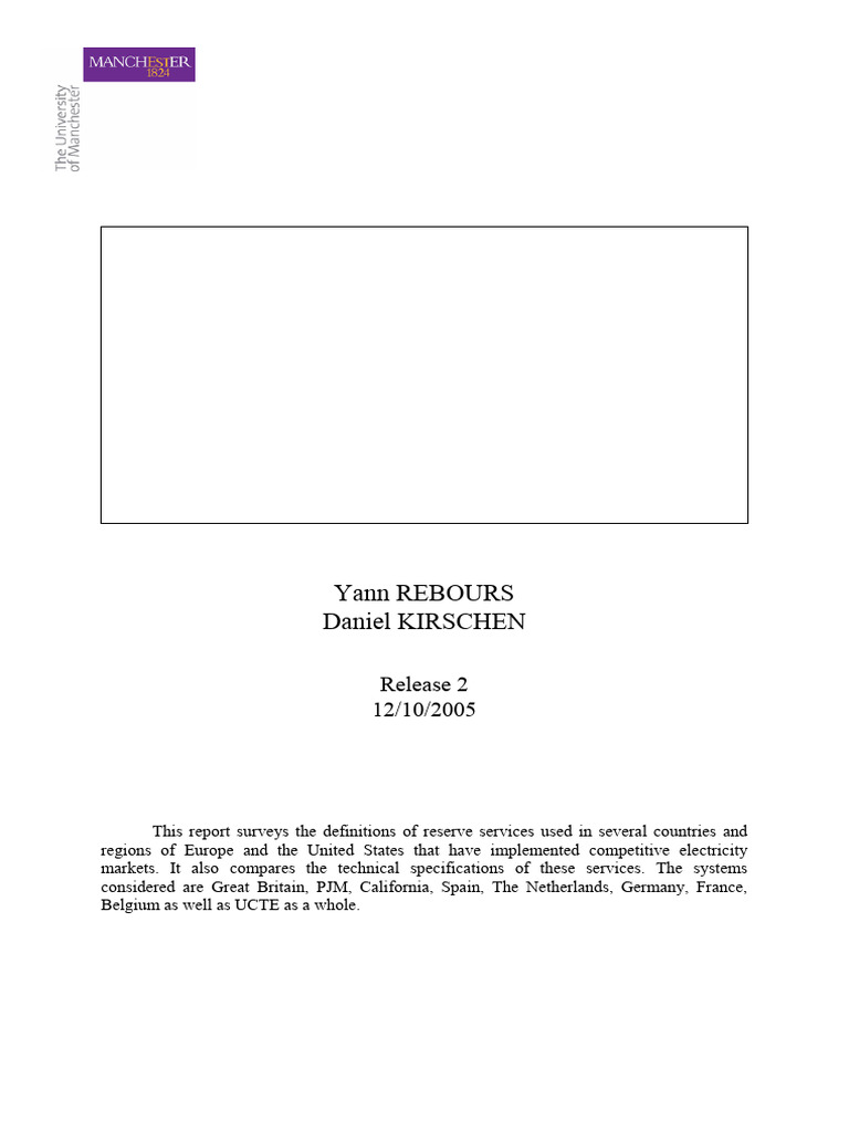 Reserve Services Definitions Survey | PDF | Electrical Grid | Electric ...