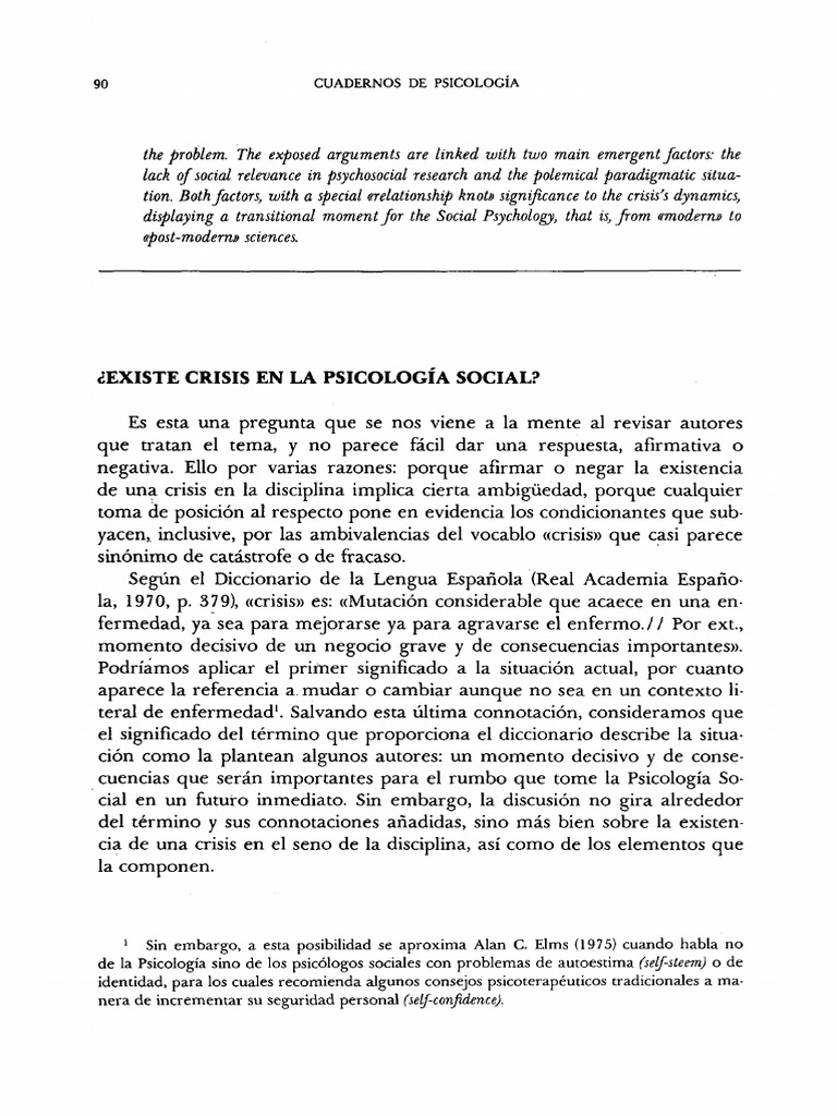 El - Mito de La Psicologia Social | PDF | Sicología | Psicología Social