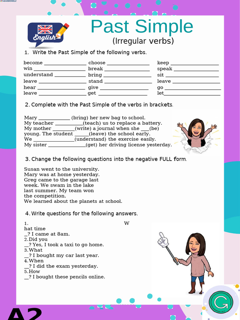 Past Simple Irregular Verbs Practice | PDF