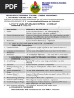 Bulawayo Polytechnic 2026 Intake Details | PDF | Engineering | Diploma