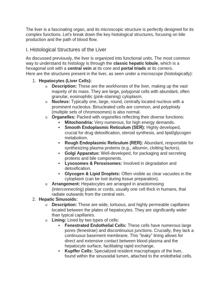 Simple Liver Cell Diagram Overview | PDF | Liver | Capillary