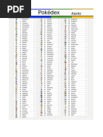 Lista Completa de Pokémon por Pokédex | PDF | Jogos japoneses | Pokémon
