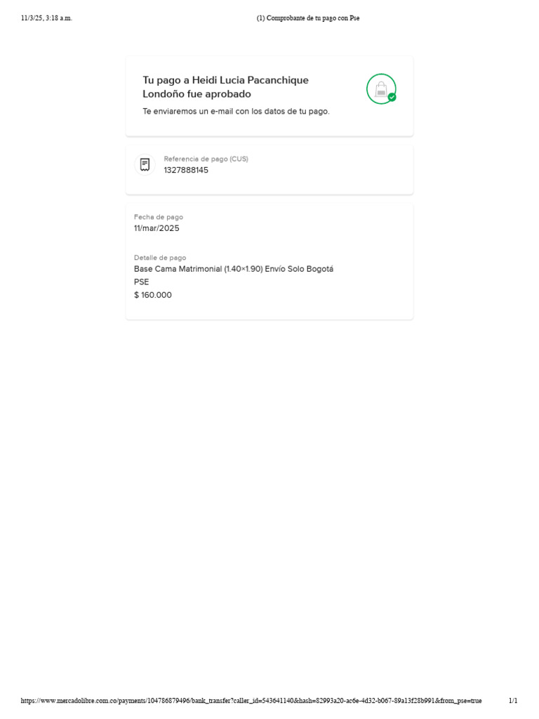 Comprobante de Tu Pago Con Pse | PDF