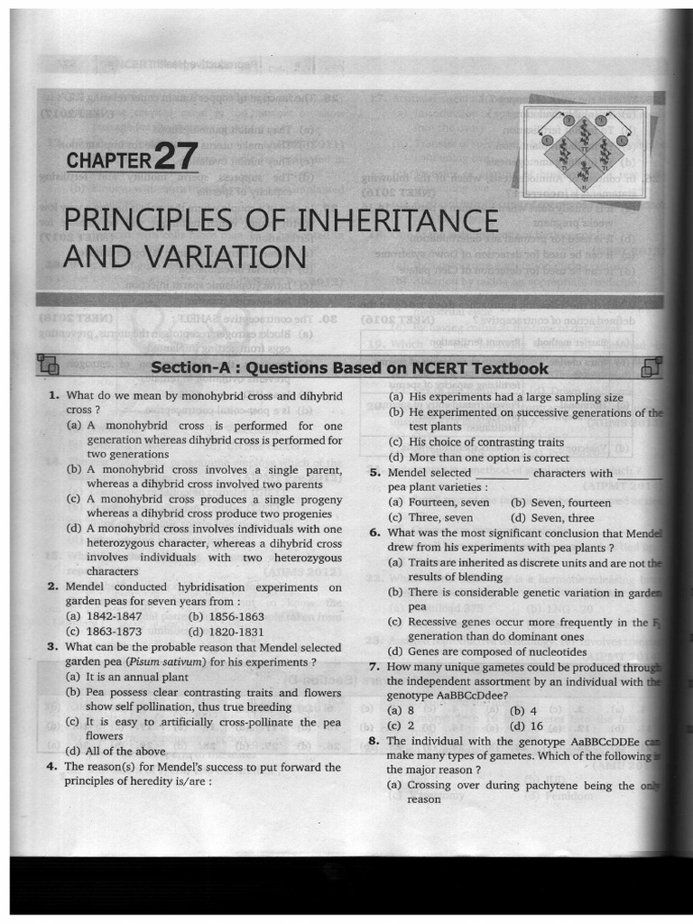 27.principles of Inheritance and Variation | PDF