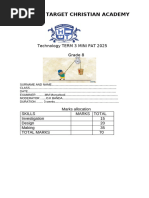 Technology - Grade 8 PAT Term 3 (2023) | PDF | Mining