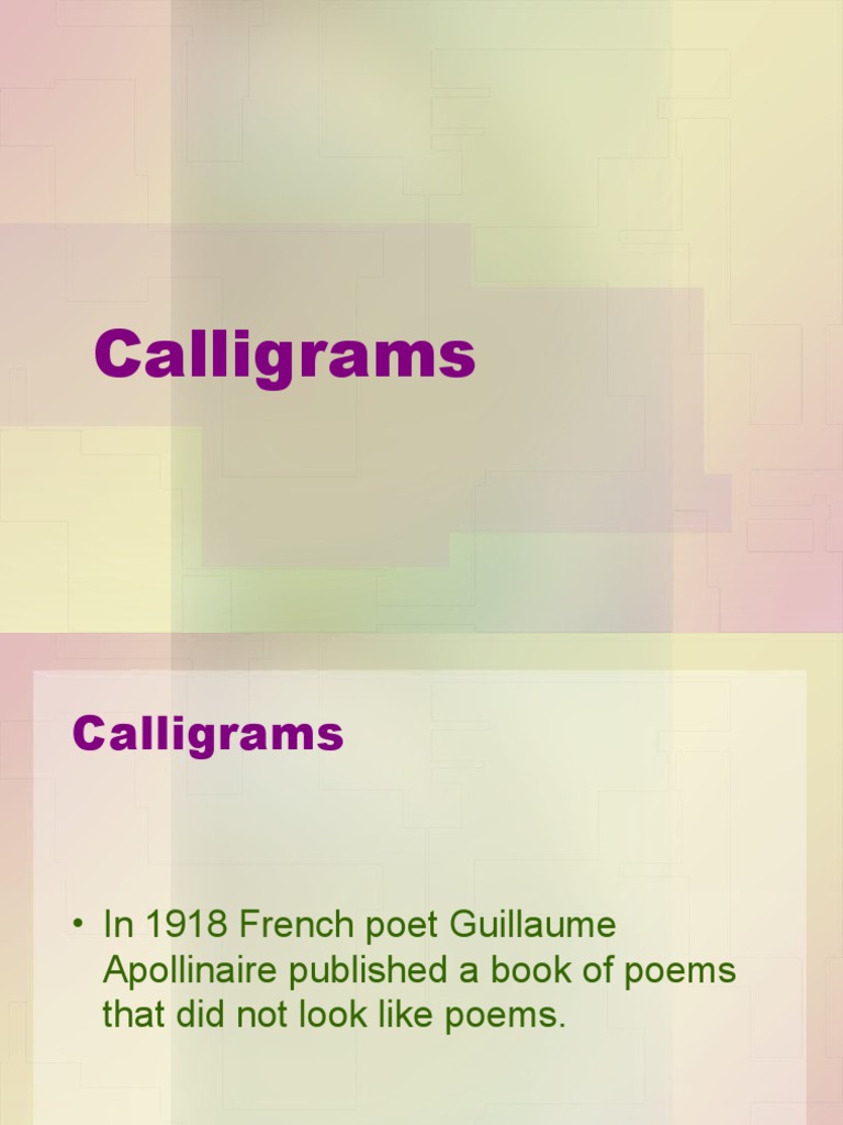 Calligrams: Creative Word Art for Kids | PDF | General Fiction | Lifestyle
