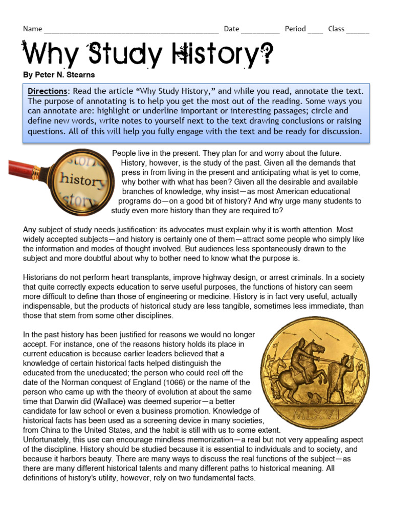 Why Study History | PDF | Experience | Identity (Social Science)