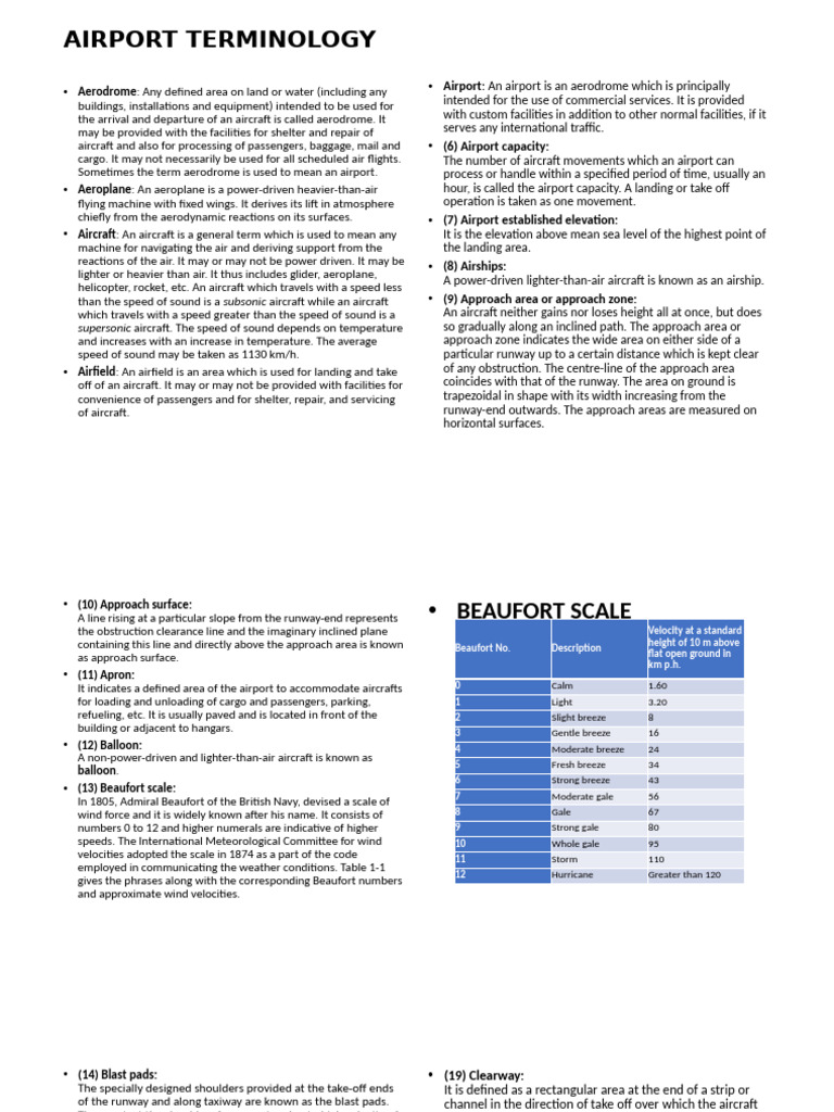 Airport Terminology Overview | PDF | Aircraft | Airport