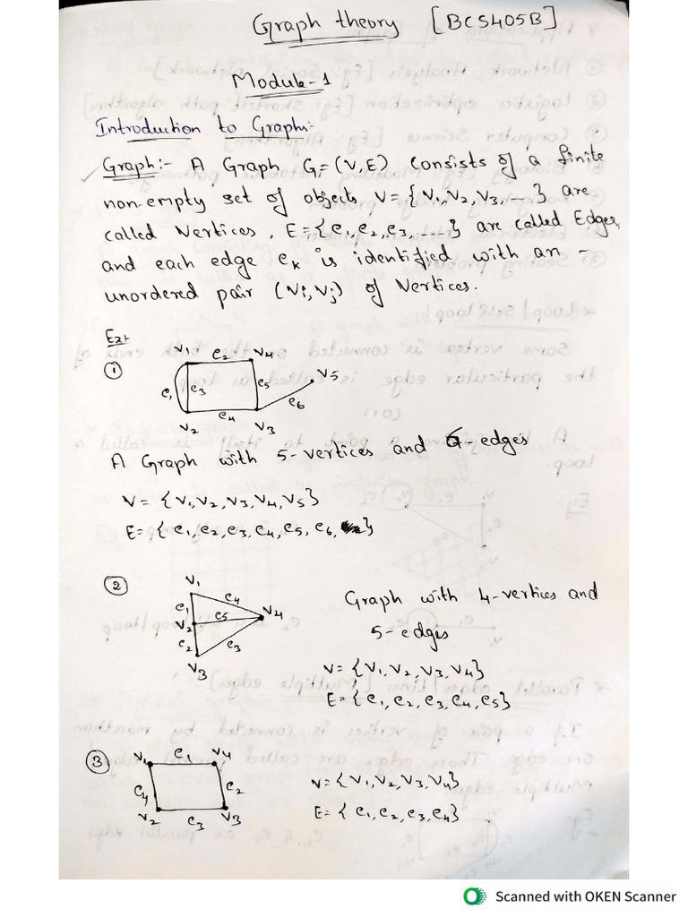 Graph Theory - Module 1 | PDF