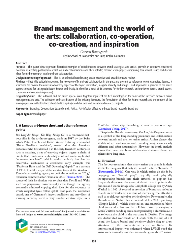 Brand-Artist Collaborations Explored | PDF | Brand | Communication