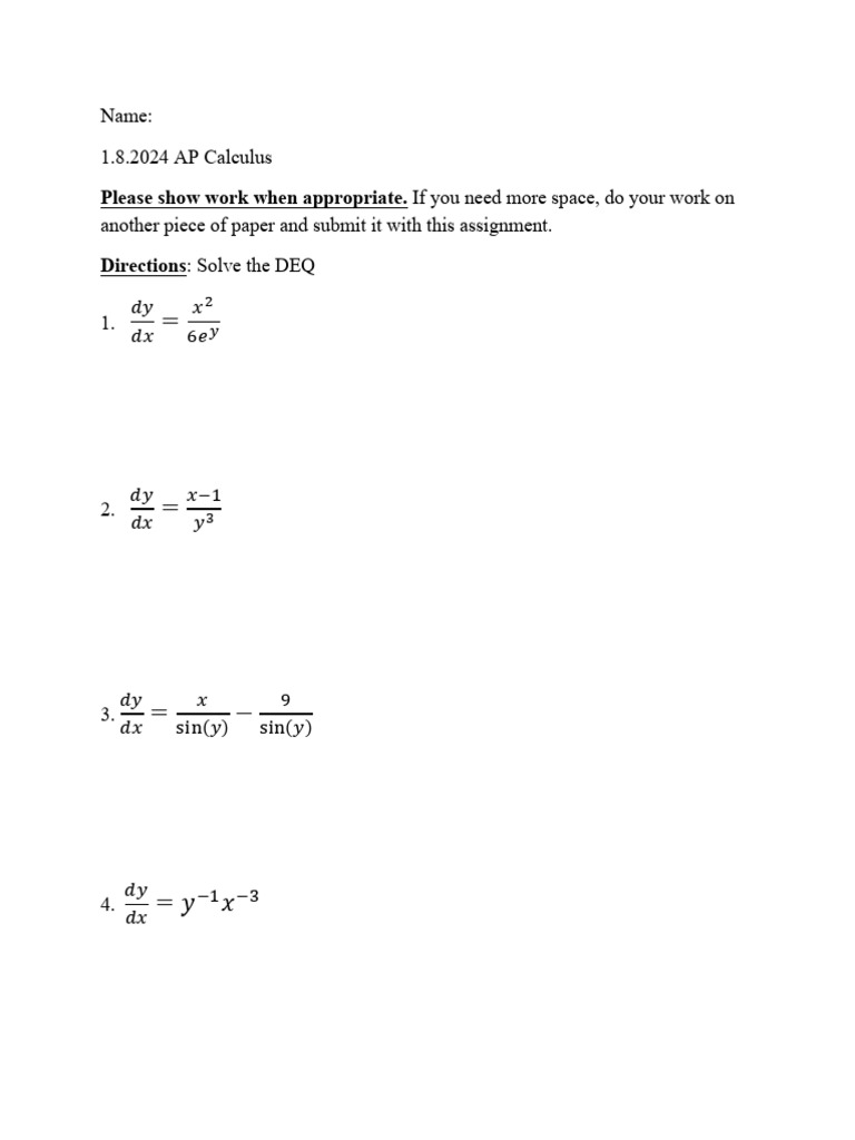 Calc 1 8 HW | PDF